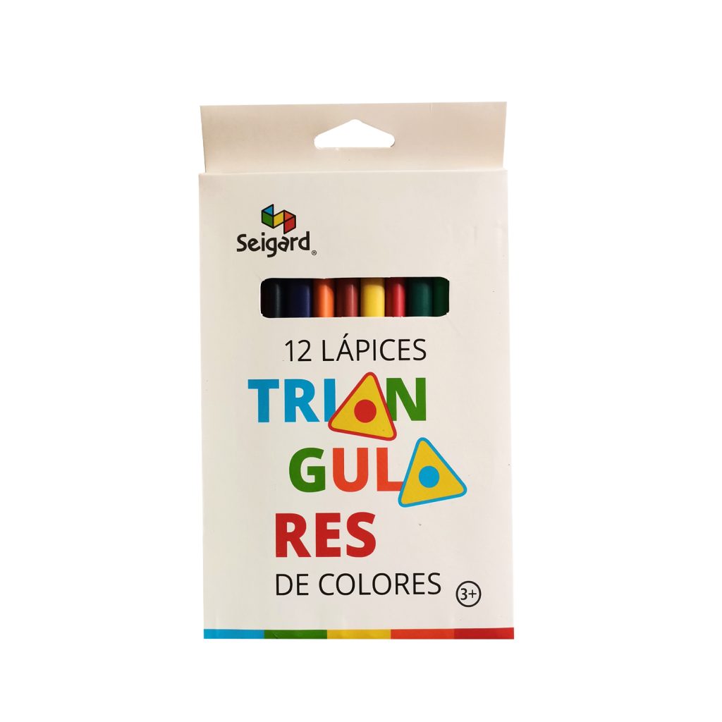 Set De 12 Lápices Triangulares Jumbo Colores - Seigard