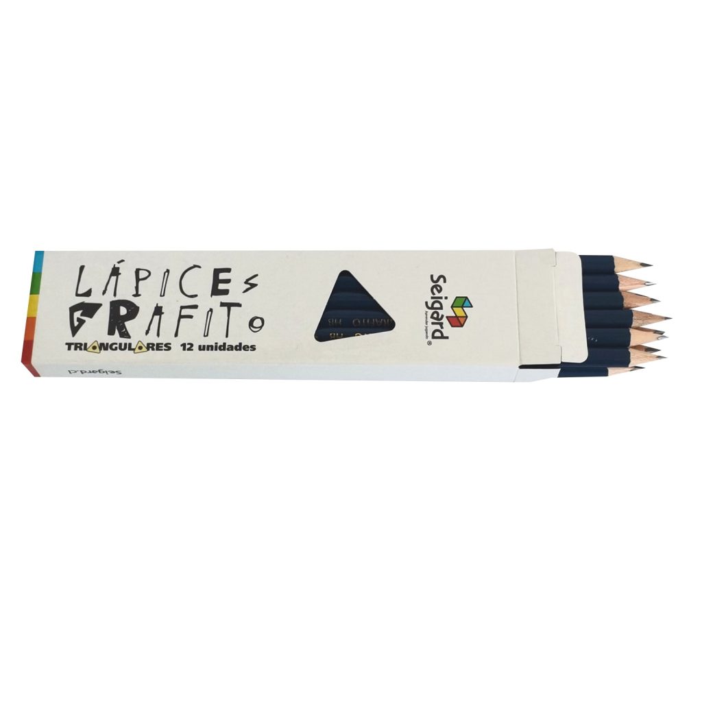 Set Lápiz Grafito Hb Triangular 12 Unidades - Seigard