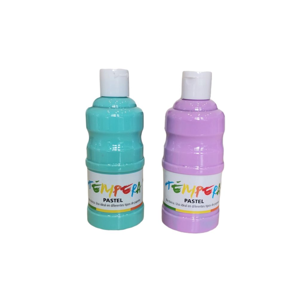 Set De 4 Témperas Color Pastel 250 ml. - Seigard